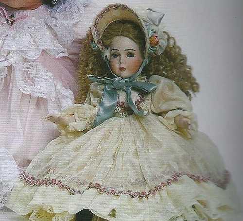 Фарфоровая кукла коллекционна кукла в ретро
