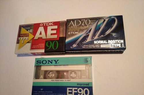 Аудиокассеты TDK редкие и Sony EF90 Япония
