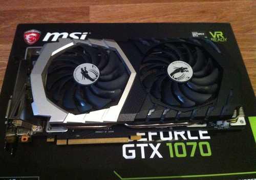 GTX MSI Geforce 1070 Quick Silver oc 8gb