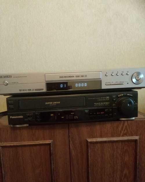 DVD рекордер и VHS видеомагнитофон