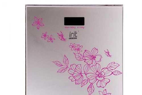 Весы напольные электронные Irit IR-7258 "Цветочки"