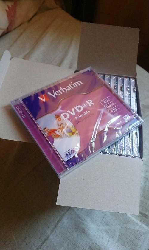 Verbatim DVD+R 4.7GB, 16x, 10шт, Jewel Case, Print