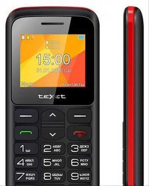 Телефон Texet TM-B323 Dual Sim Black-Red