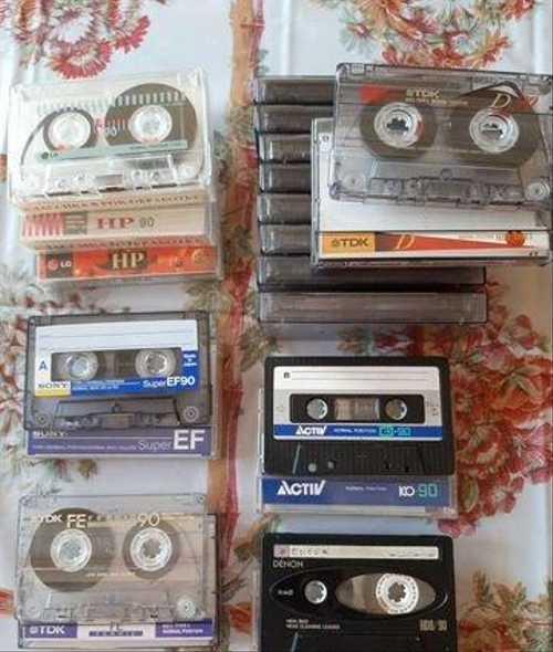 Аудиокассеты Denon, LG, TDK, Sony с записью