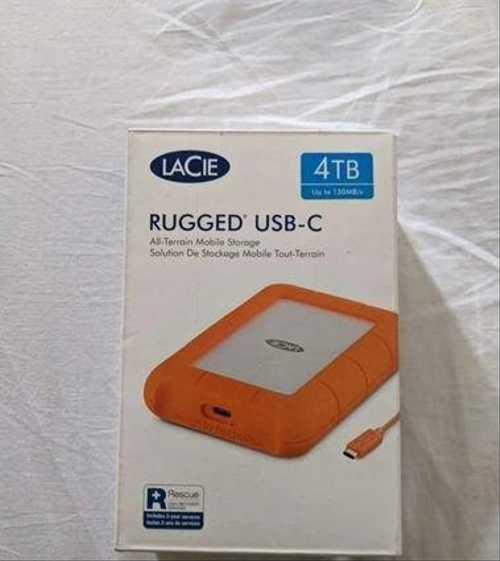 Внешний жёсткий диск Lacie Rugged USB Type C 4Tb
