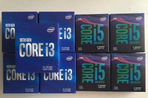 I3 - 10100 i5 - 9600KF процессоры Intel