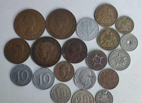 Монеты Британии, Франции, Кубы 1918-1961