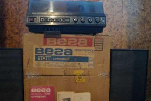 Вега 108 vega-108 электрофон с колонками СССР 1983