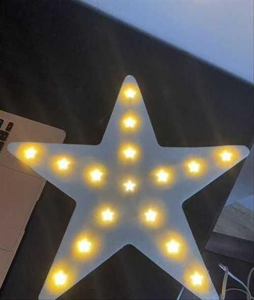 Украшение новогоднее ночник звезда IKEA kallt