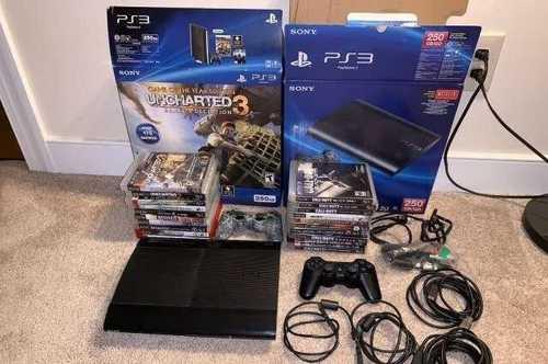 Sony PS3 super slim 500gb 57 игр gta fifa minecraf