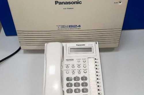 Мини-атс Panasonic KX-TEM824 + cистемный телефон