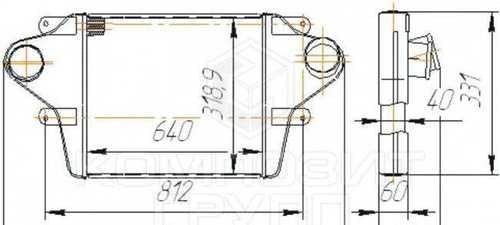 Интеркулер онв газ-3308, газ-33081, газ-3309