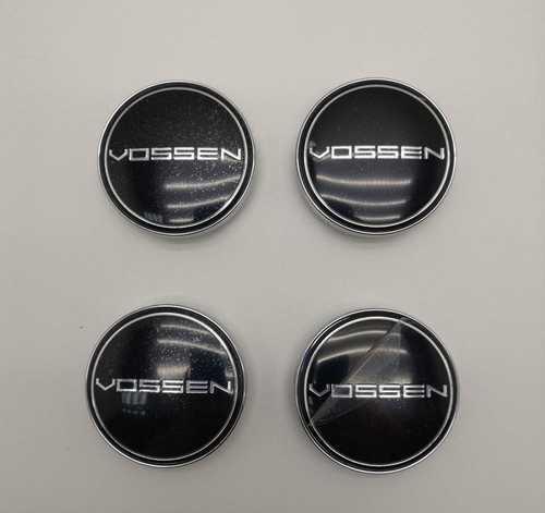 4шт Vossen черные 60мм колпаки для литых дисков