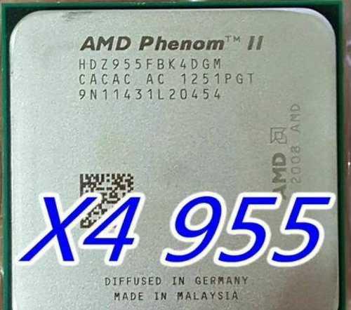 AMD Phenom II X4 955 AM3 3.2 ггц (AM2+ частично)