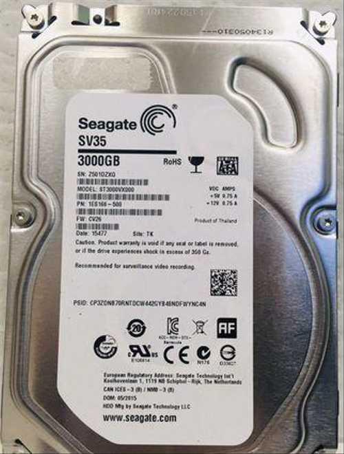 Жесткий диск HDD Seagate 3 Tb SV35