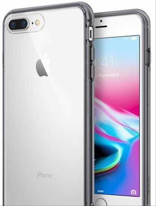 Чехол на iPhone 7+ и 8+, Ringke, Fusion темный