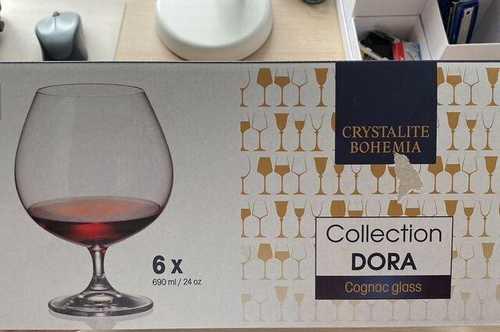 Набор бокалов для коньяка Crystalite Bohemia Дора