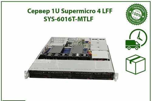 Сервер 1U Supermicro 4 LFF (16 Gb)