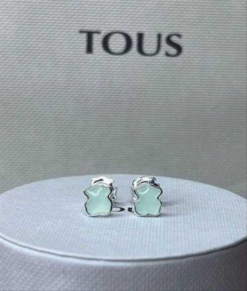 Серьги tous New color с Амазонитом