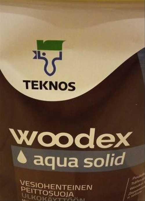 Краска фасадная Teknos woodex aqua solid 9л