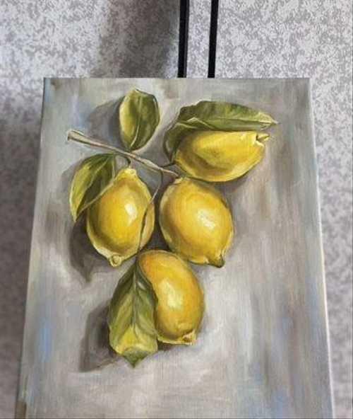 Картина лимоны маслом