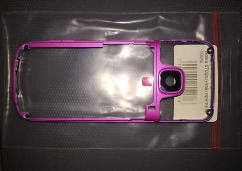 Nokia 6700 рамка средняя часть оригинал black pink