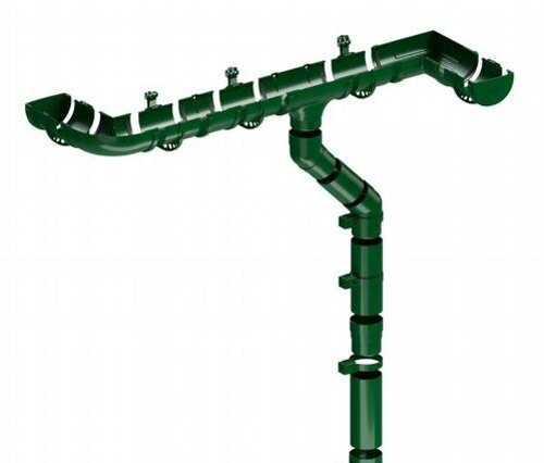 Комплект водосточной системы Docke Зеленый (10м)