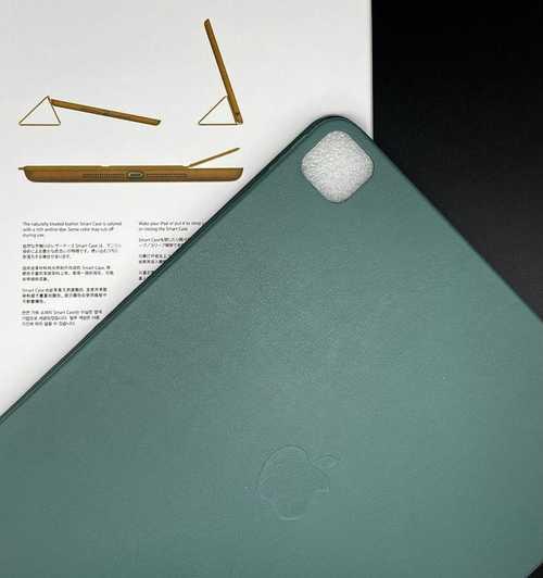 iPad Pro 12.9 2020 Чехол Кожаный Smart Pine Green