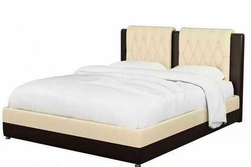 Интерьерная кровать Камилла бежевый\коричневый