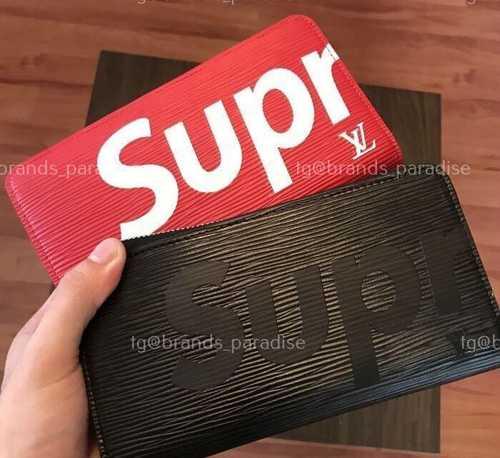 Organizer Leather Wallet Louis Vuitton X Supreme