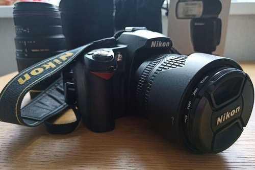Nikon D90+ комплект объективов+ вспышка