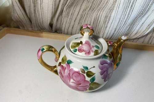 Заварочный чайник Сысерть ручная роспись позолота