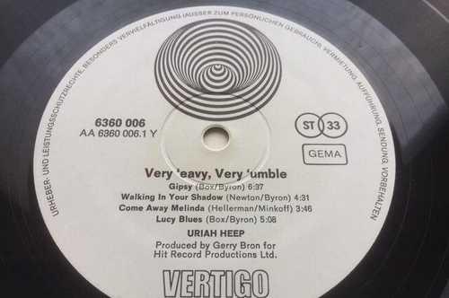 Uriah Heep ".Very 'Eavy.Very 'Umble " 1970
