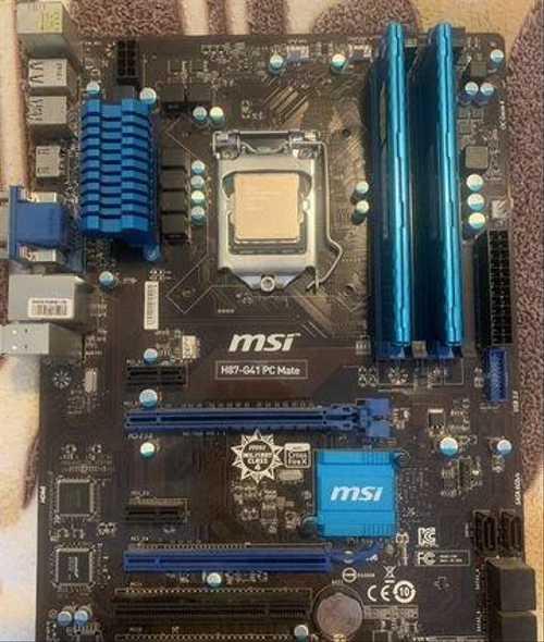 Материнская плата MSI H87-G41 + Процессор i5 4570