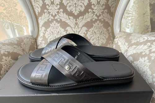 Versace кожаные шлепанцы оригинал 43