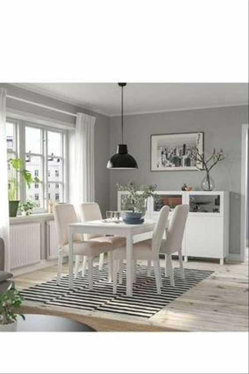 Стол Ekedalen стулья Bergmund IKEA икея
