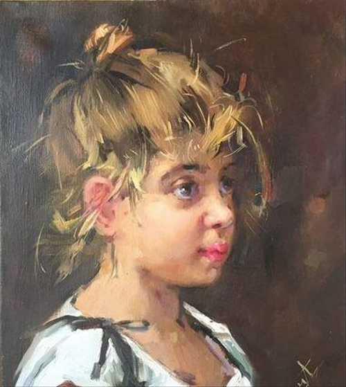 Картина холст-масло, живопись, портреты девочек