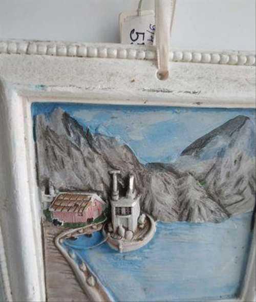 Картина (пано),винтаж, гипс