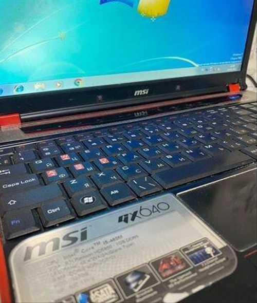 Ноутбук msi Gx 640
