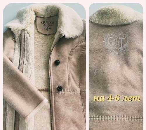 Дубленка (пальто) Guess на девочку 4-6 лет