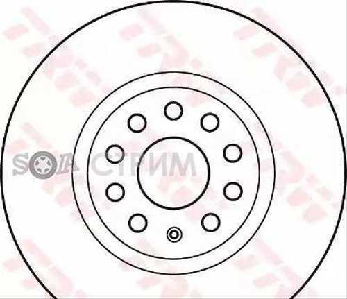 TRW DF4464S Диск тормозной audi A3/VW golf V/VI/passat/tiguan передний вент.D 312мм