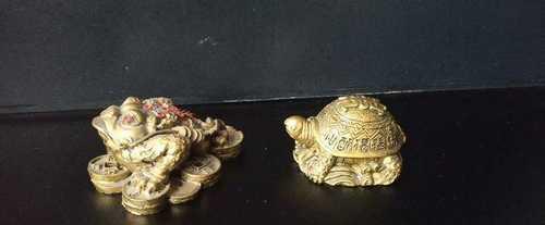 Лягушка денежная и Черепахи, статуэтки