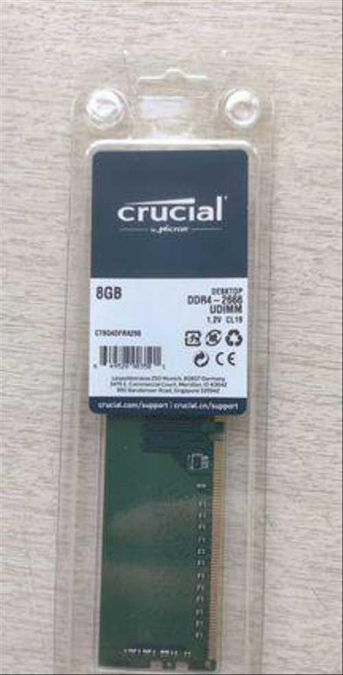 Планкa памяти 8gb dDR4