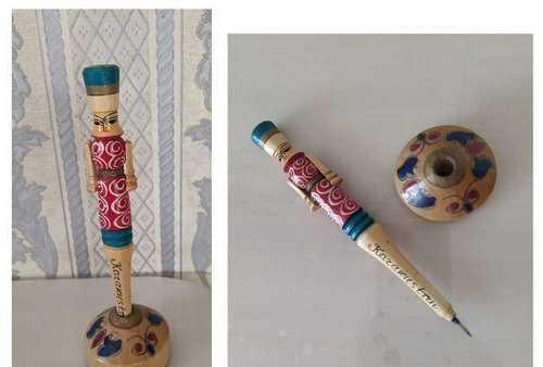 Ручка шариковая деревянная Kazakhstan