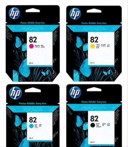 Комплект HP 82 оригинал, емкость 69ml