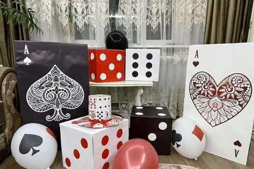 Декорации для праздника в стиле казино