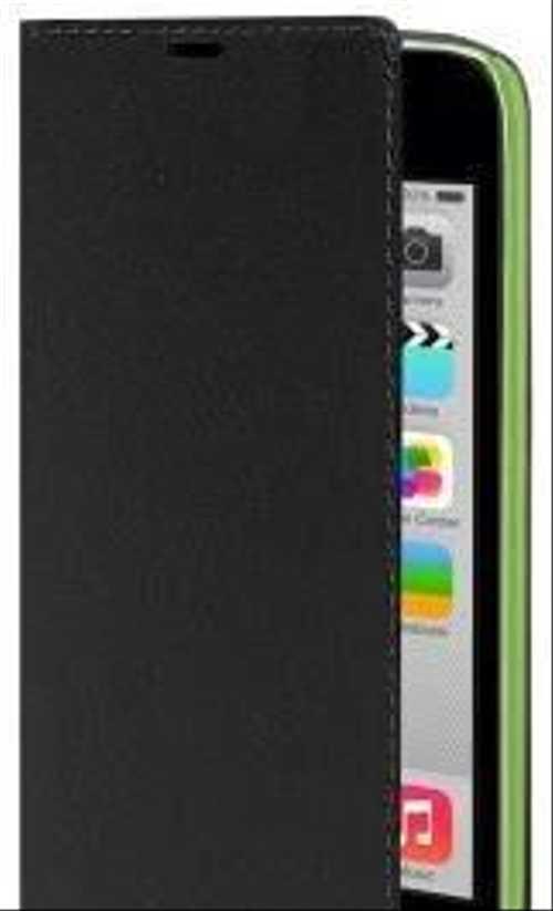 Чехол-книжка для iPhone 5C (черный)