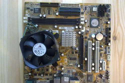Материнская плата asus + процессор LGA775