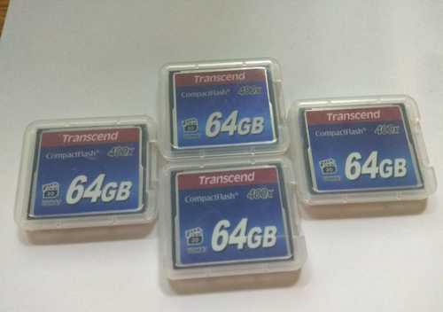 Карты памяти CompactFlash Transcend 400x 64 Gb