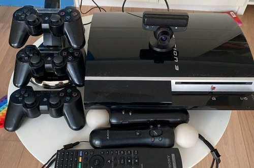Sony PS3 + аксессуары и игры